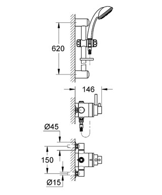 Grohe Avensys modern showers