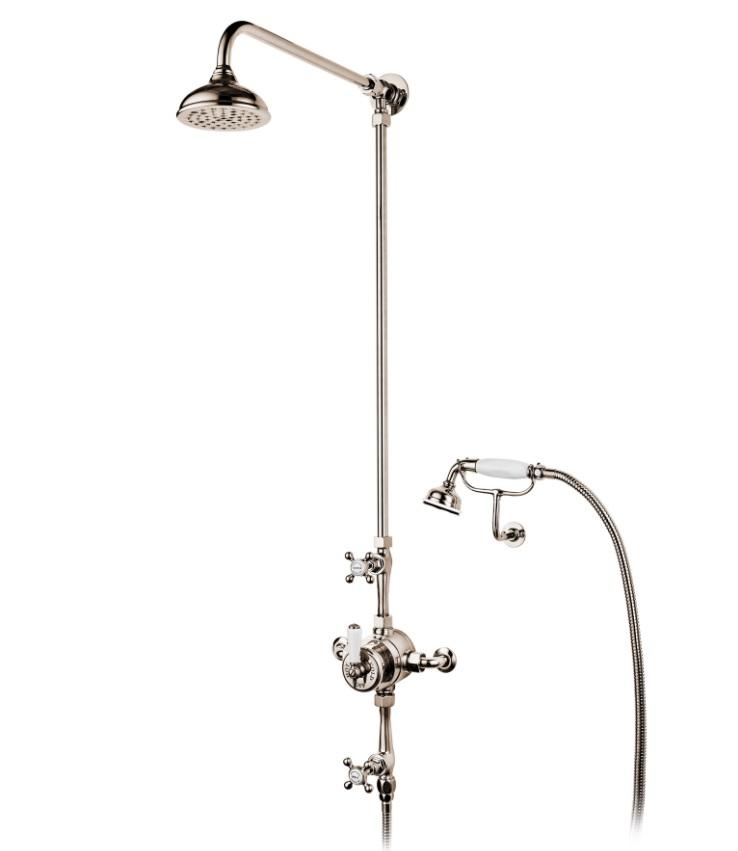 REGENT 5702BA Thermostatic triple control Shower/bath filler - cradle ...