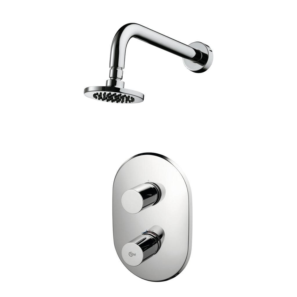 Trevi Boost BIR Shower Set & Fixed Head, Concealed, Chrome