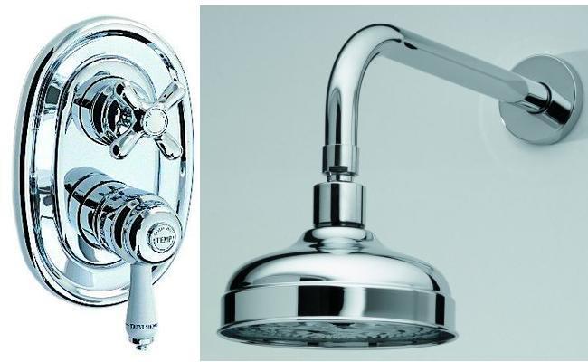 Trevi Traditional Shower valve with Fixed Head thermostatic