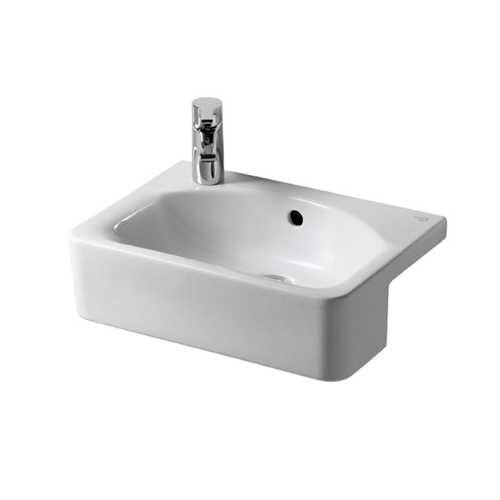 Ideal Standard Concept Cube 50cm short projection semi countertop basin ...