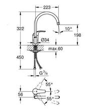 33202002 EUROSMART Kitchen Mixer, tubular spout
